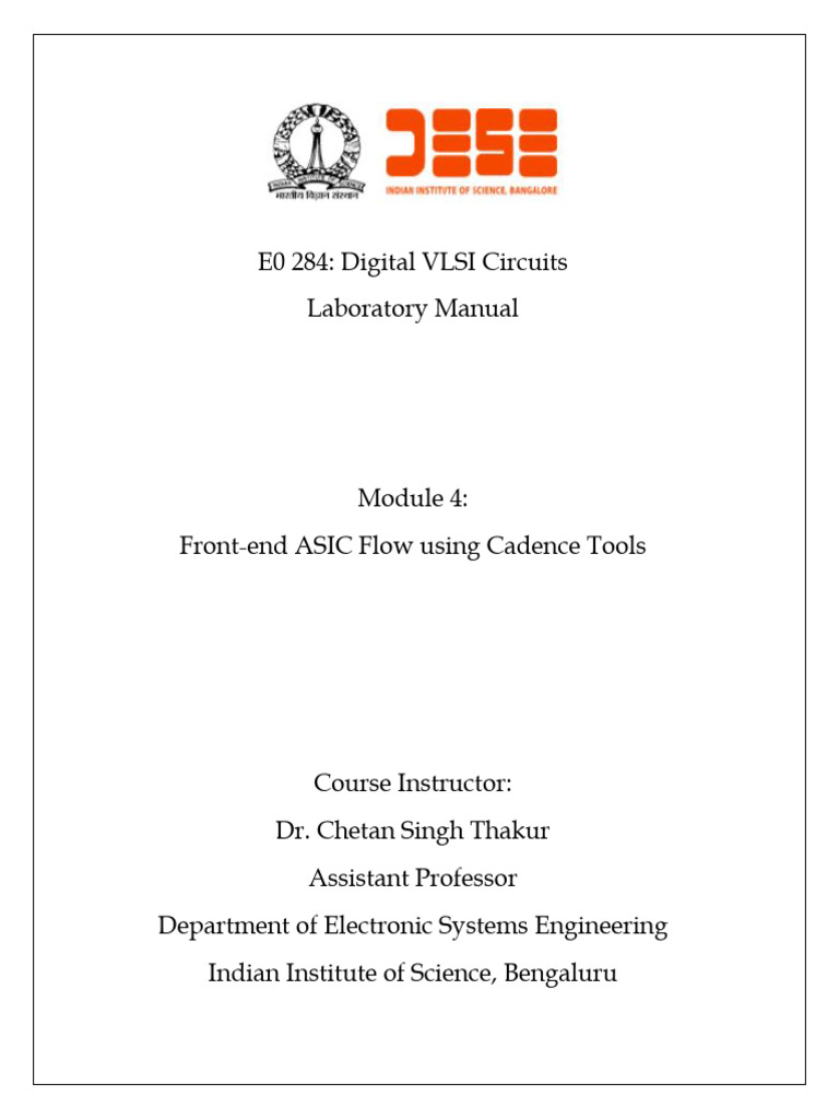 Front End Asic Flow Lab | PDF | Logic Synthesis | Electronic Design
