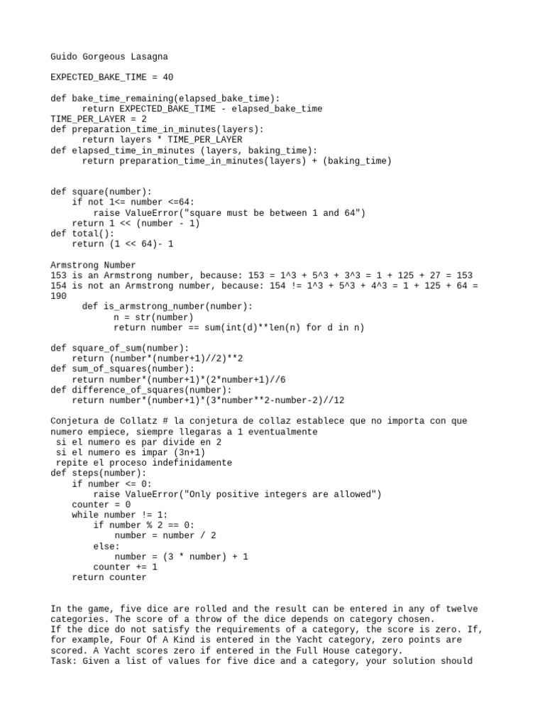 Python Exercism | PDF | Teaching Methods & Materials Python Exercism | PDF | Teaching Methods & Materials