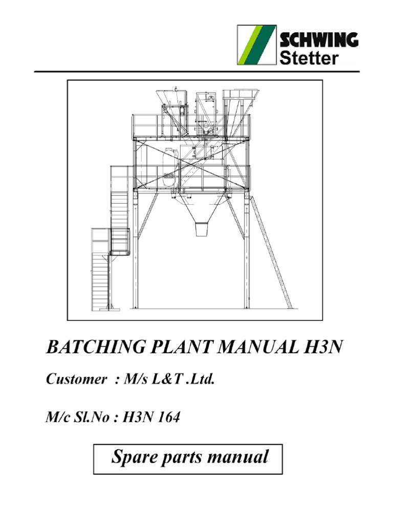 Schwing Stetter Parts Catalogue H3N-164 | PDF | Pipe (Fluid Conveyance ...