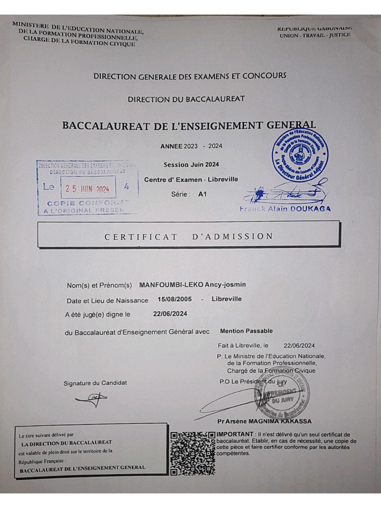 Admission Bac | PDF
