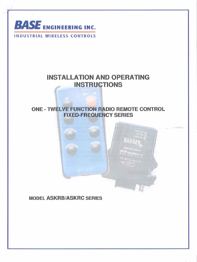 Base Radio Manual | PDF