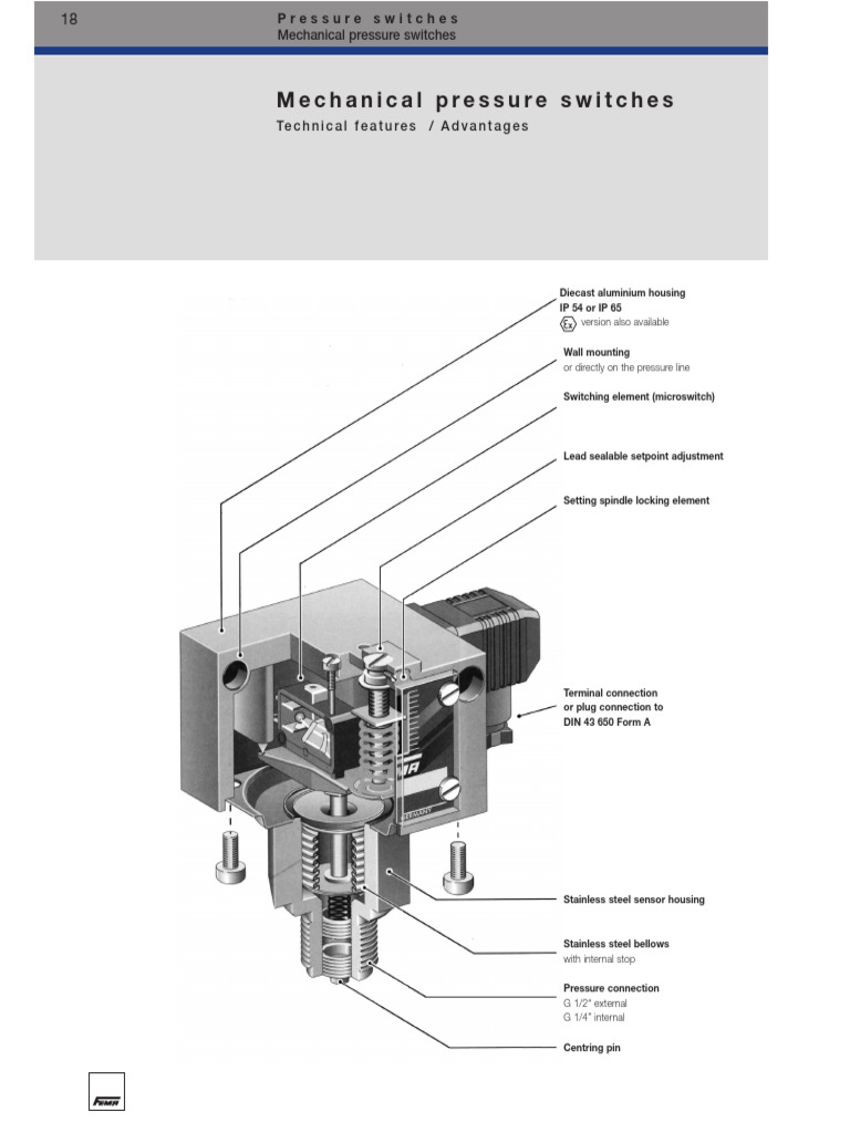 PDF Fema Pressure Switches Technical Reference | PDF | Switch | Electrical Engineering