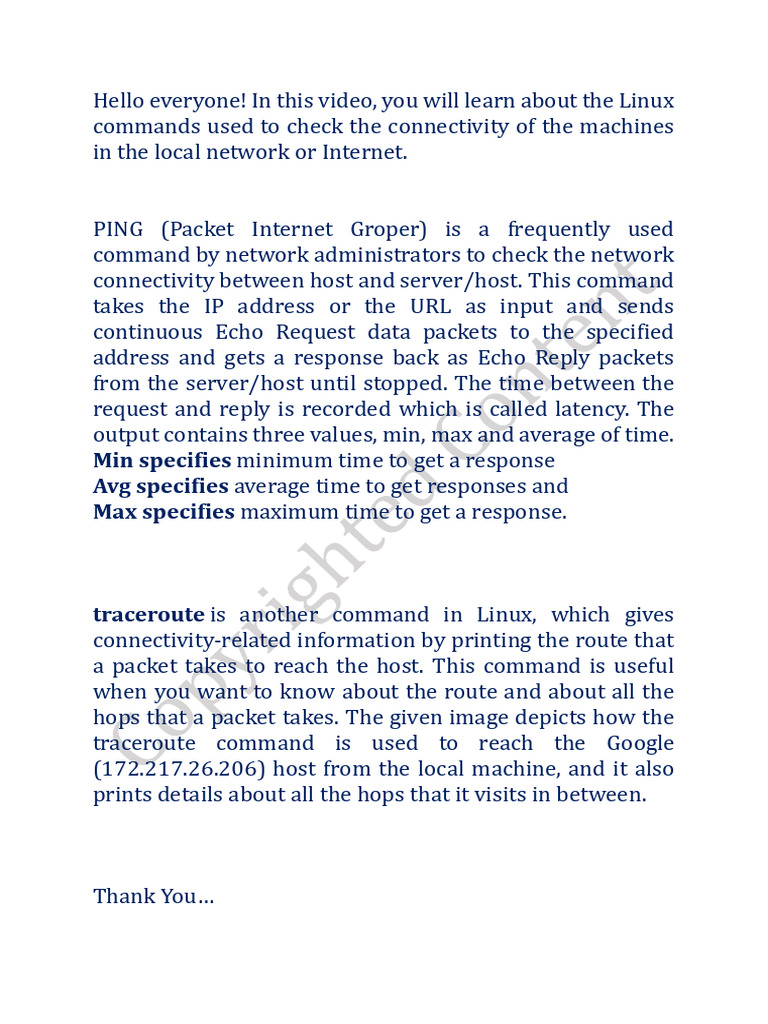2 Network Connectivity Testing Pdf