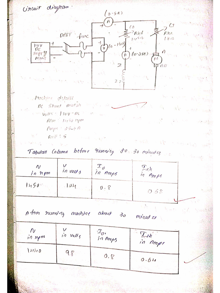 Swinburne's Test Readings DC | PDF