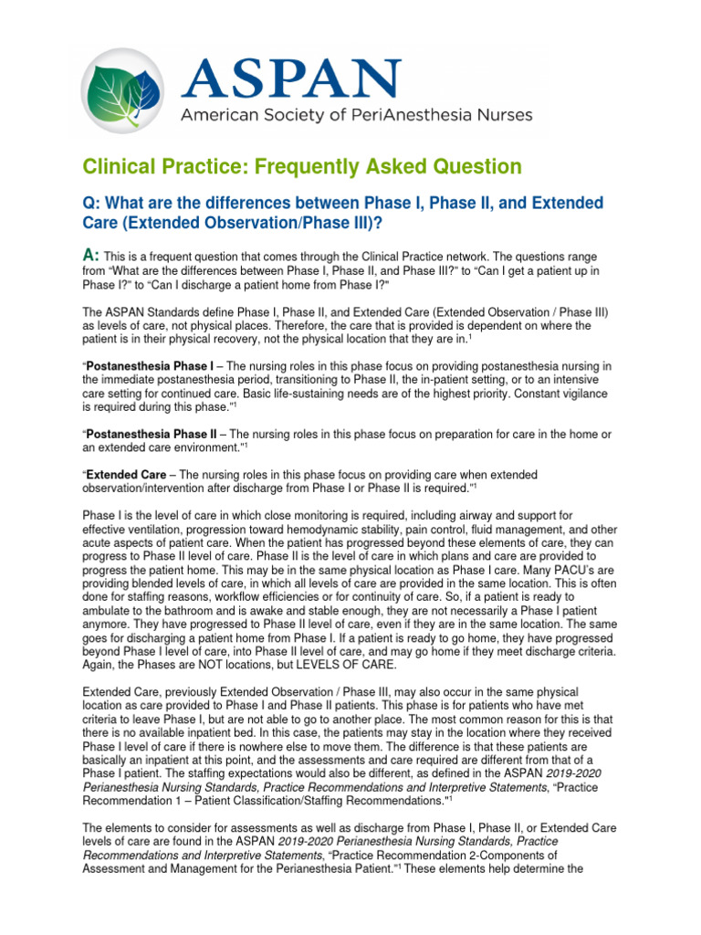 What Are the Differences Between Phase I Phase II and Extended Care ...