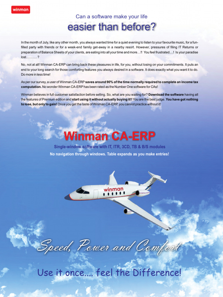 Winman CA-ERP: Simplify Tax Filing | PDF | Microsoft Excel | Computer File