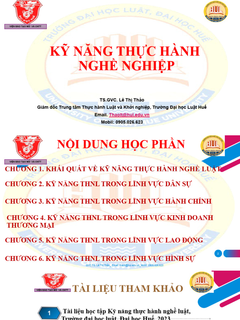 BG - KN NGHE NGHIEP - VDHM - Hue - 2023 | PDF