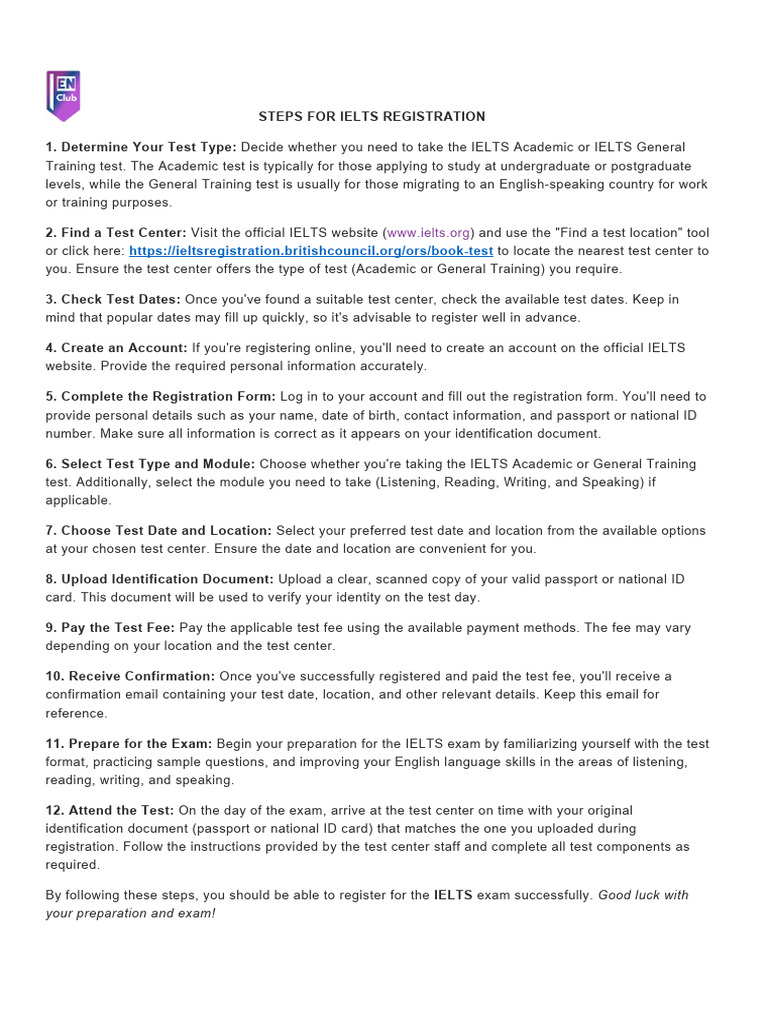 IELTS Registration SbS guide | Download Free PDF | International ...