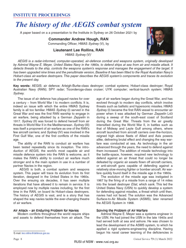 Aegis Development | PDF | Anti Aircraft Warfare | United States Navy