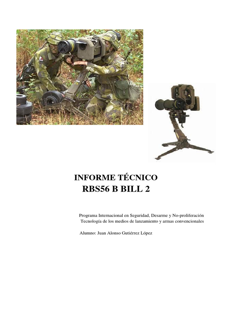 Informe Técnico Rbs 56b Bill 2. | PDF | Vehículos blindados de combate ...