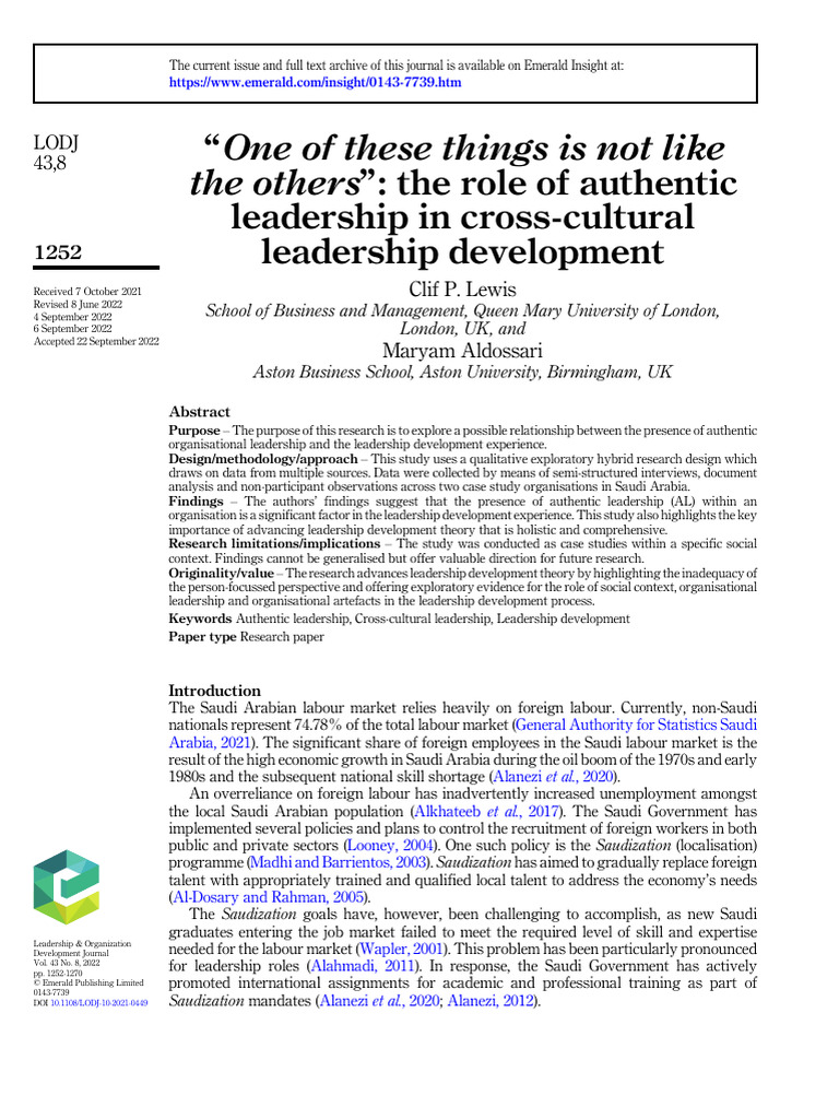 10 1108 - Lodj 10 2021 0449 | PDF | Leadership | Saudi Arabia
