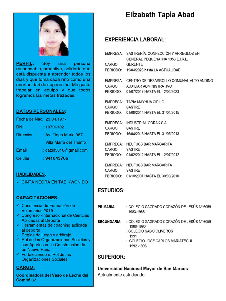 Curriculum Eliza | PDF