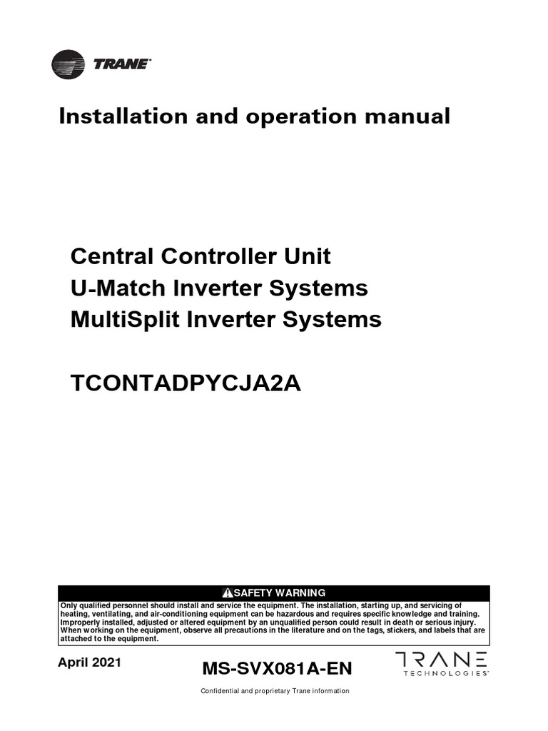 Ms Svx081a en 1 | PDF | Air Conditioning | Computer Engineering