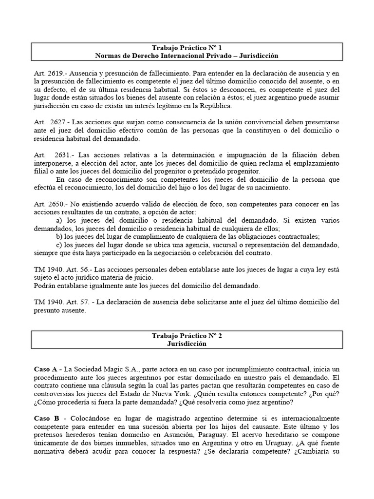 DIPr - TPS NORMAS en Clase | PDF | Adopción | Matrimonio