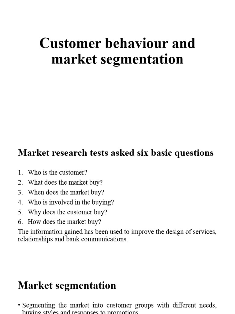 Understanding Customer Behavior in Banking | PDF | Market Segmentation | Consumer Behaviour