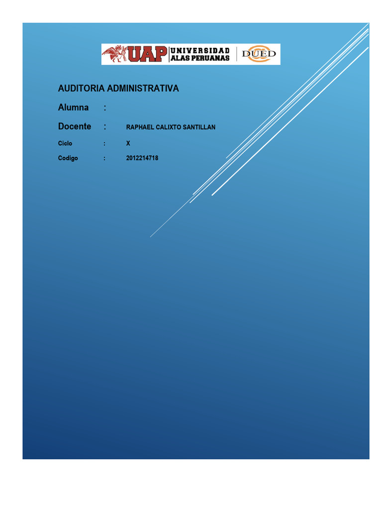 Fta-2018-2-M1 - Auditoria Administrativa - 3501 Lo Ultimo | PDF | Documento de identidad | Auditoría