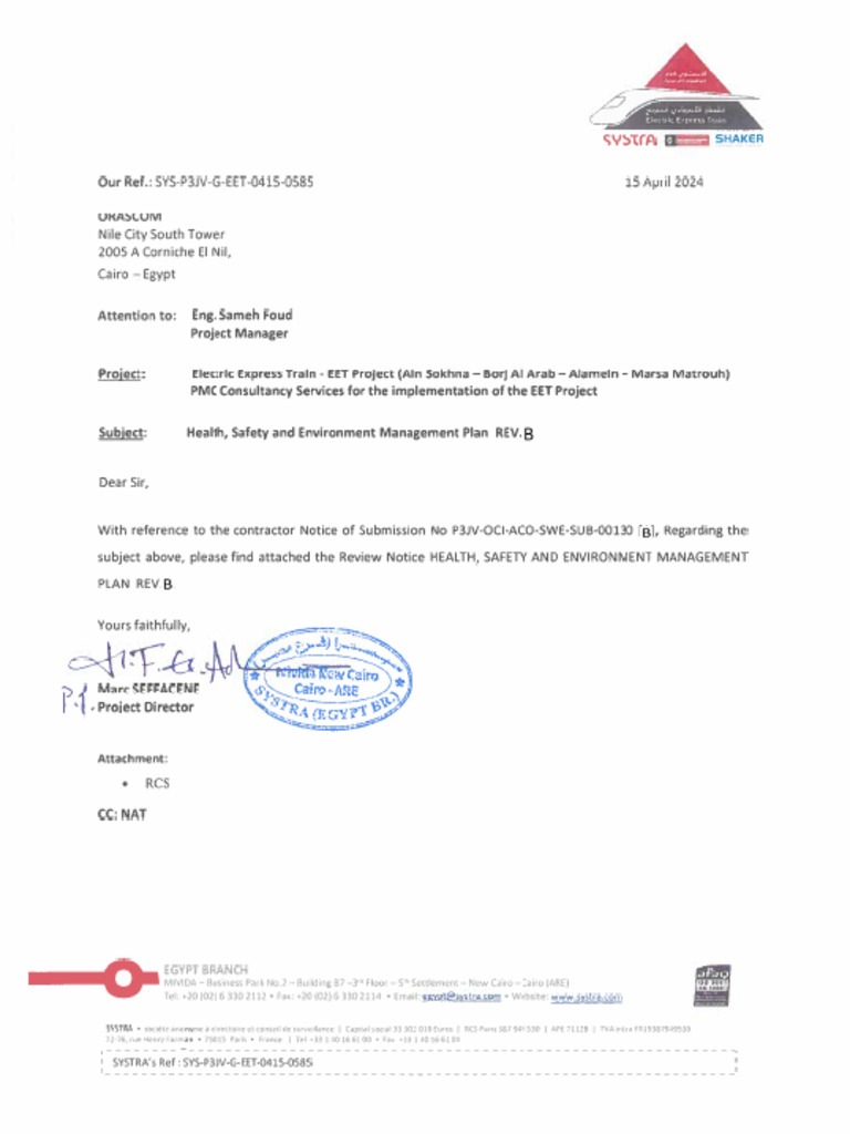 High Speed Rail Project HSE Plan Rev.01 SYSTRA | PDF | Personal Protective Equipment ...