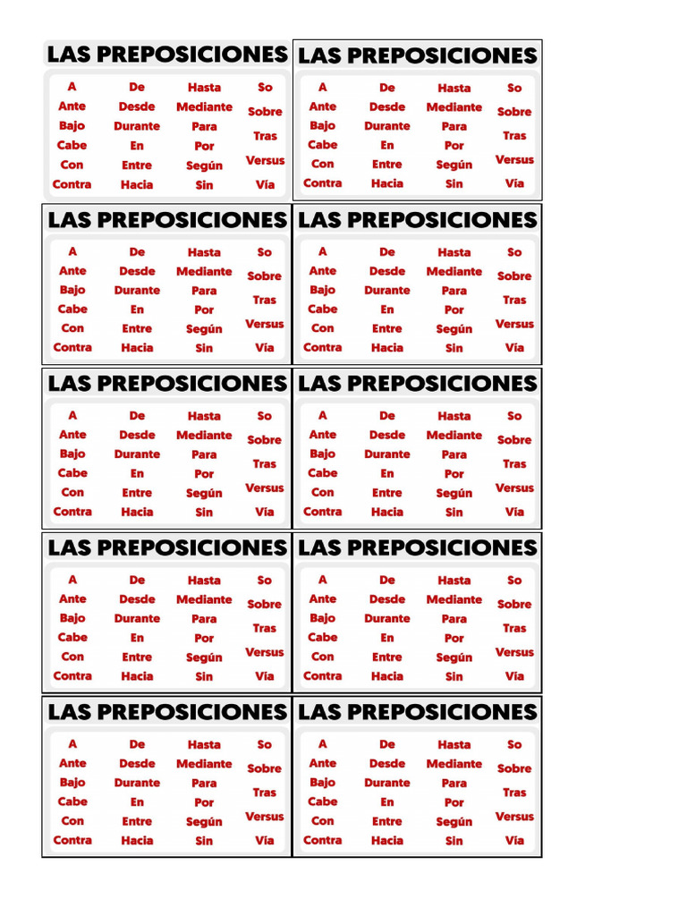 Preposiciones | PDF