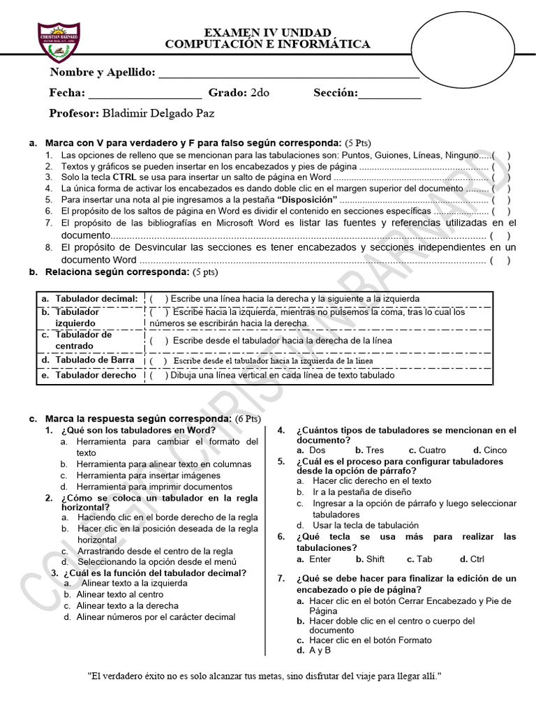 2 - Exam Iv-U-Segundo | PDF | Informática | Software