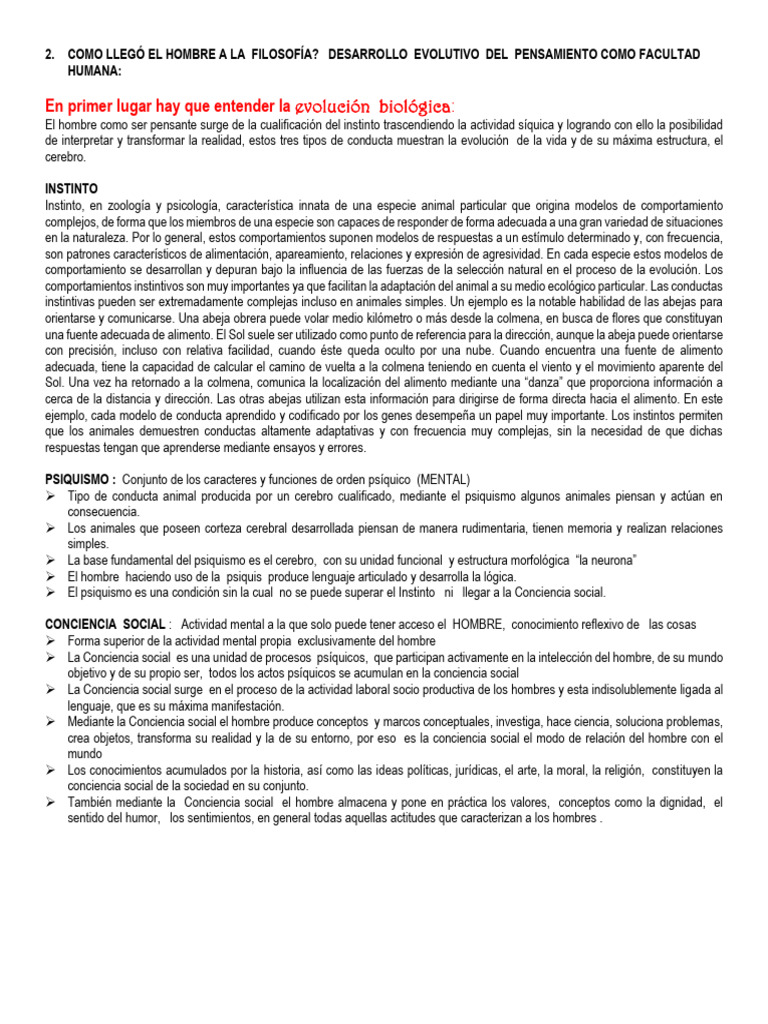 COMO LLEGÓ EL HOMBRE A LA FILOSOFÍA Carta | PDF | Psique (psicología) | Conocimiento