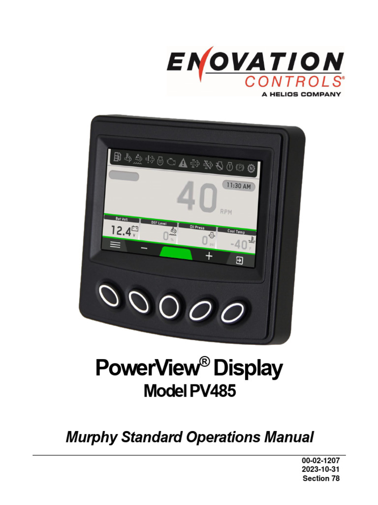 PV485-Murphy Standard User Manual 00021207 | PDF | Throttle
