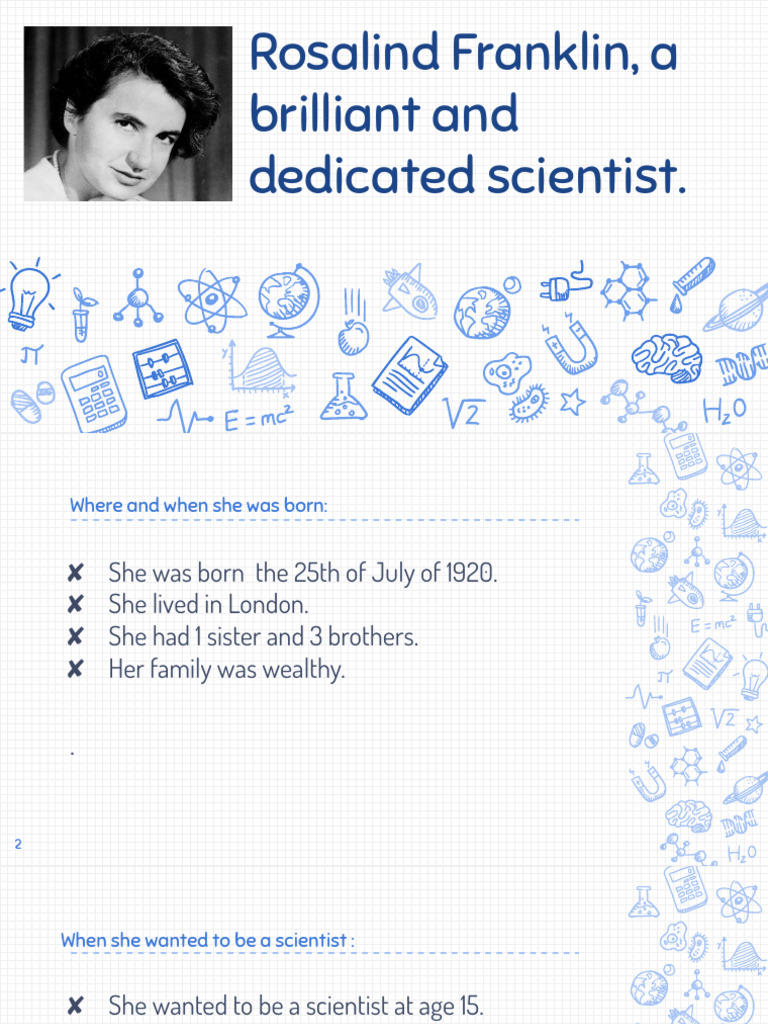 Rosalind Franklin - Presentation | PDF | Biology
