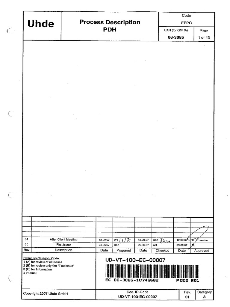 Process Description PDH | PDF