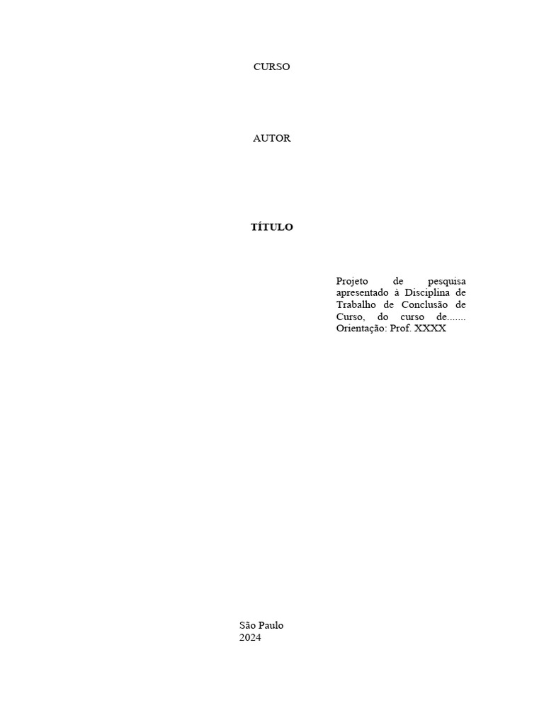 Pré Projeto Tcc Etec Pdf Método Científico Science