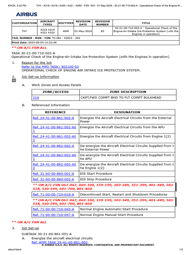 Amm Opr Test of Eai Valve | PDF | Airliner | Aviation