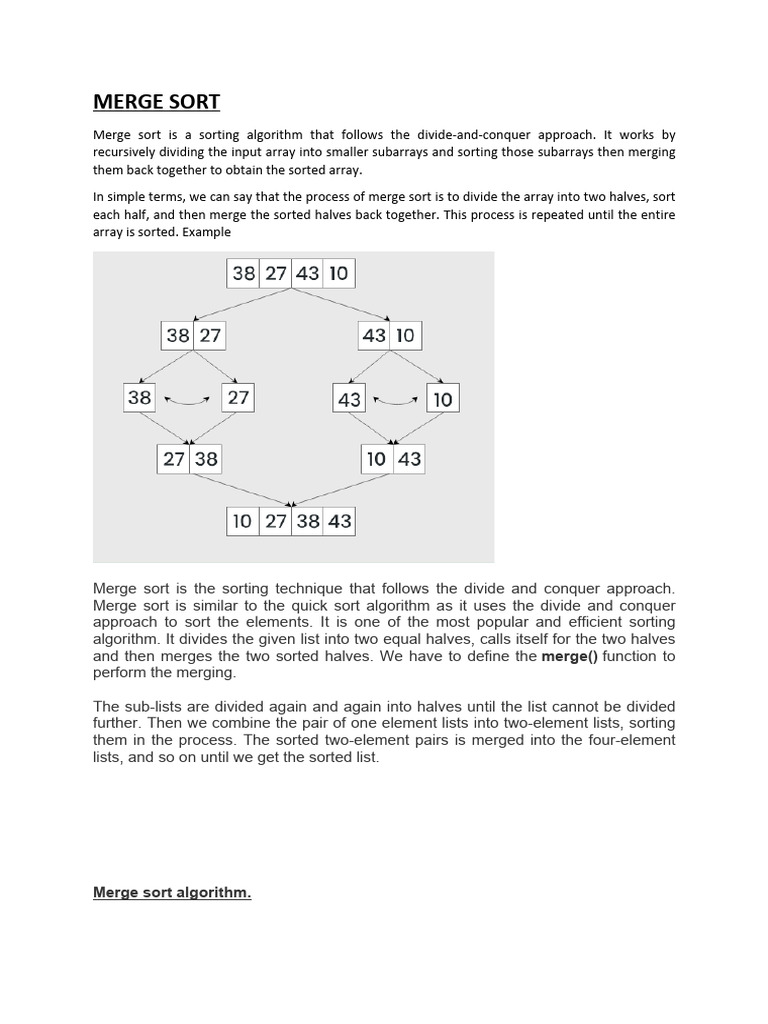 mergesort | Download Free PDF | Algorithms And Data Structures | Mathematical Logic