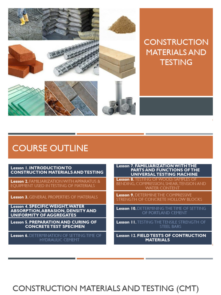 Familiarization With Apparatus Equipment Used in CMT PDF | PDF ...