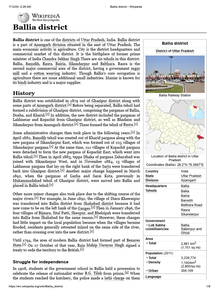 Ballia district | PDF