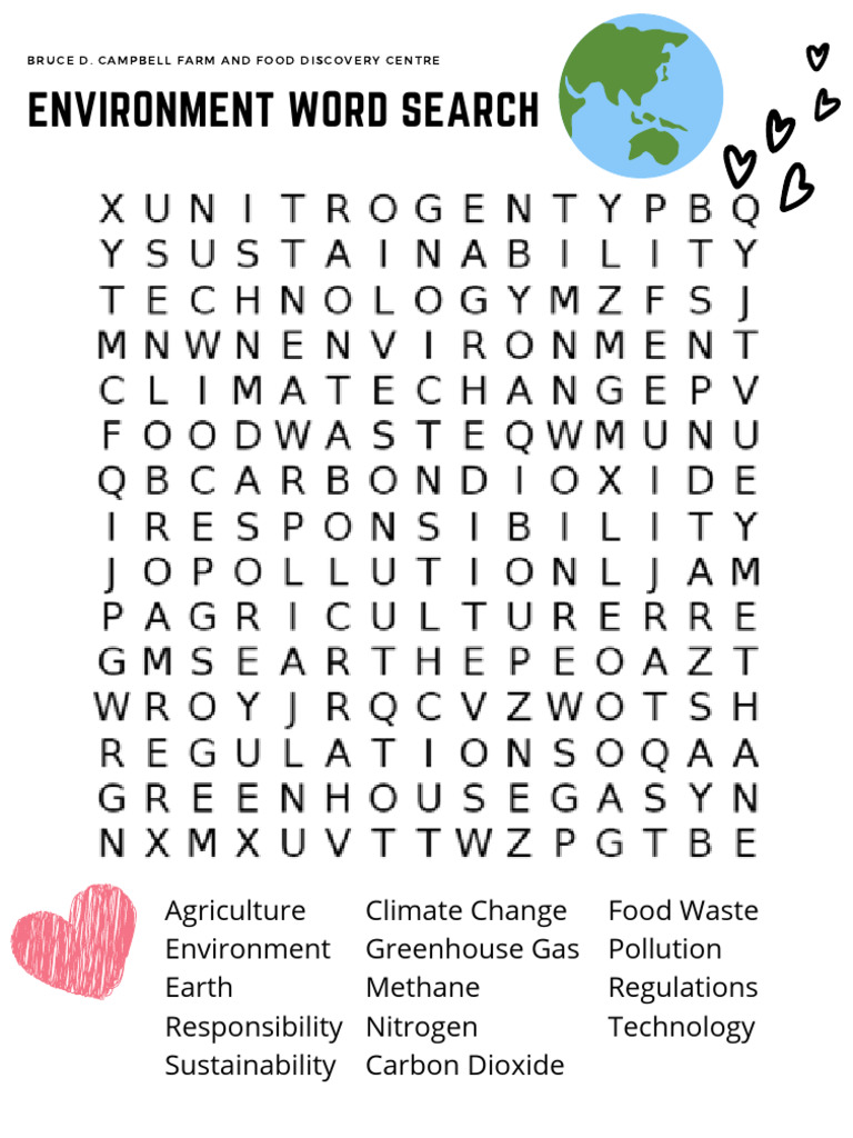At-Home Resource - Environ Word Search | PDF | Agriculture | Natural ...