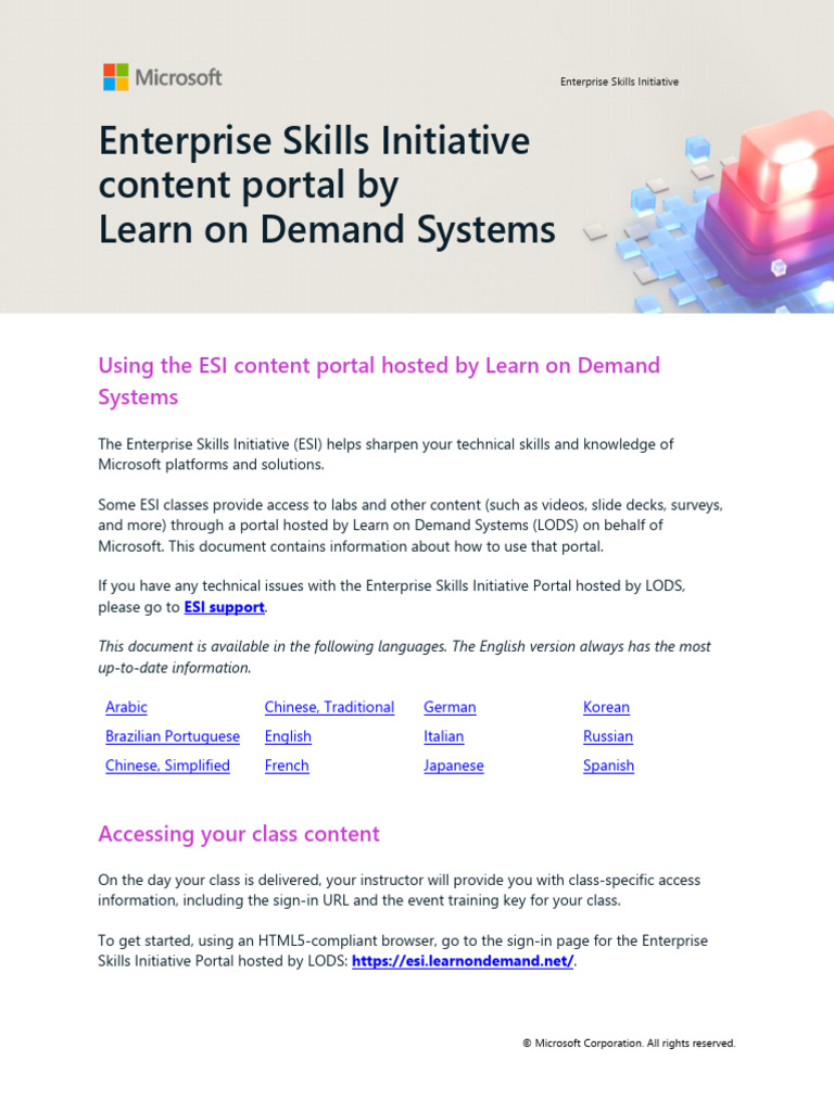Using The ESI LODS Portal - EN | PDF | Microsoft | Computing