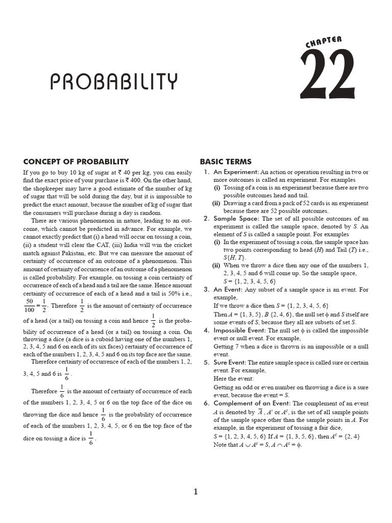 Probability | PDF | Probability Theory | Mathematics