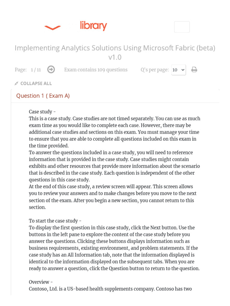 Implementing Analytics Solutions Using Microsoft Fabric (Beta) v1.0 | PDF | Analytics | Data ...