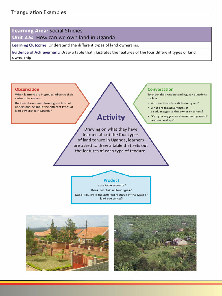 Uganda Assessment Triangulation Exemplars Sample Pages | PDF