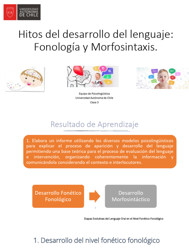 Clase 3 PSL Hitos Del Desarrollo Del Lenguaje (Forma) | PDF | Fonología ...
