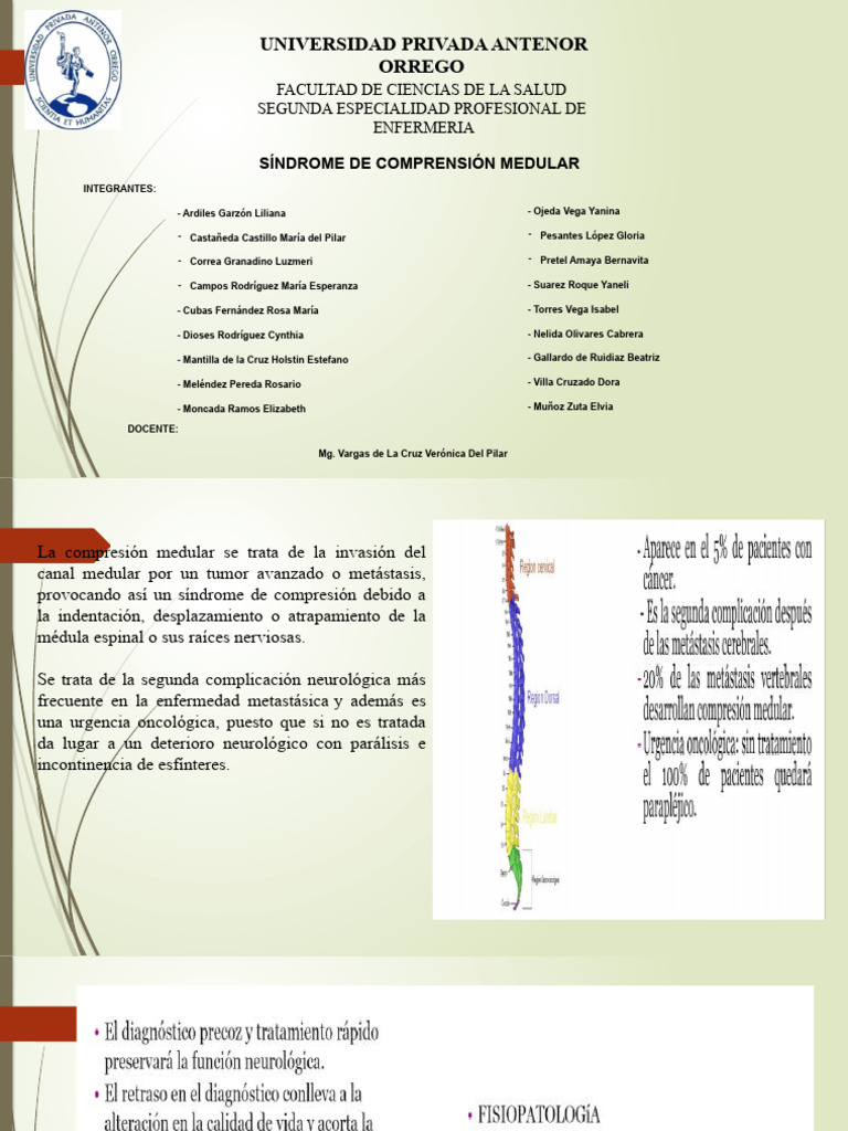 Compresion Medular. | PDF