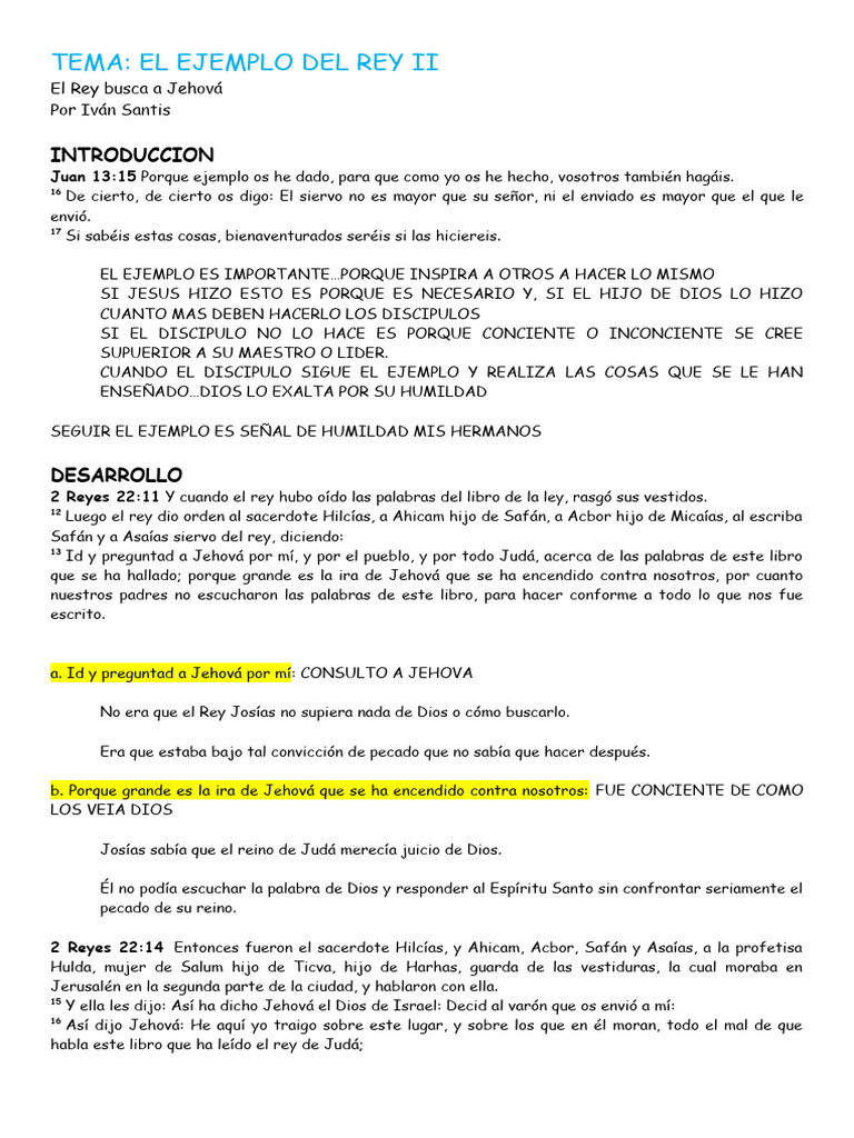9 EL EJEMPLO DEL REY II | PDF | Profeta | Creencia religiosa y doctrina