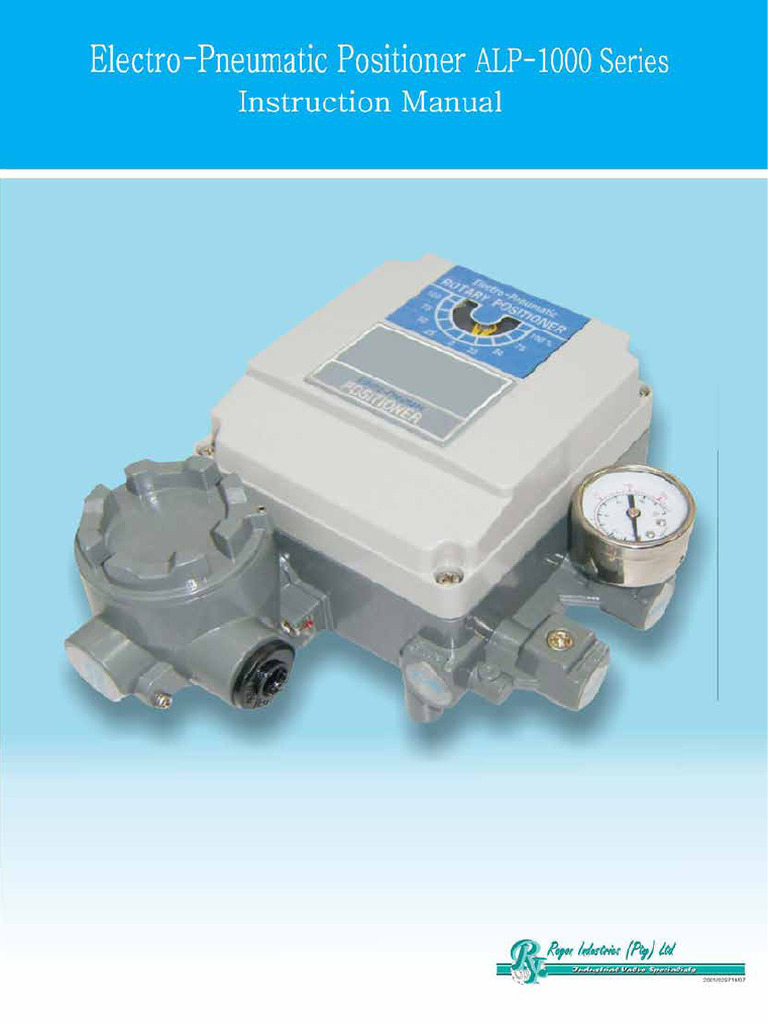 Pneumatic Positioner Alp-1000rdn | PDF