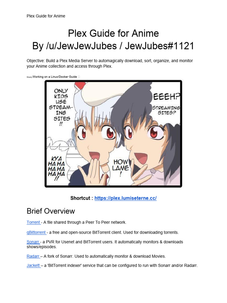 Plex Guide For Anime | PDF | Virtual Private Network | Digital Technology