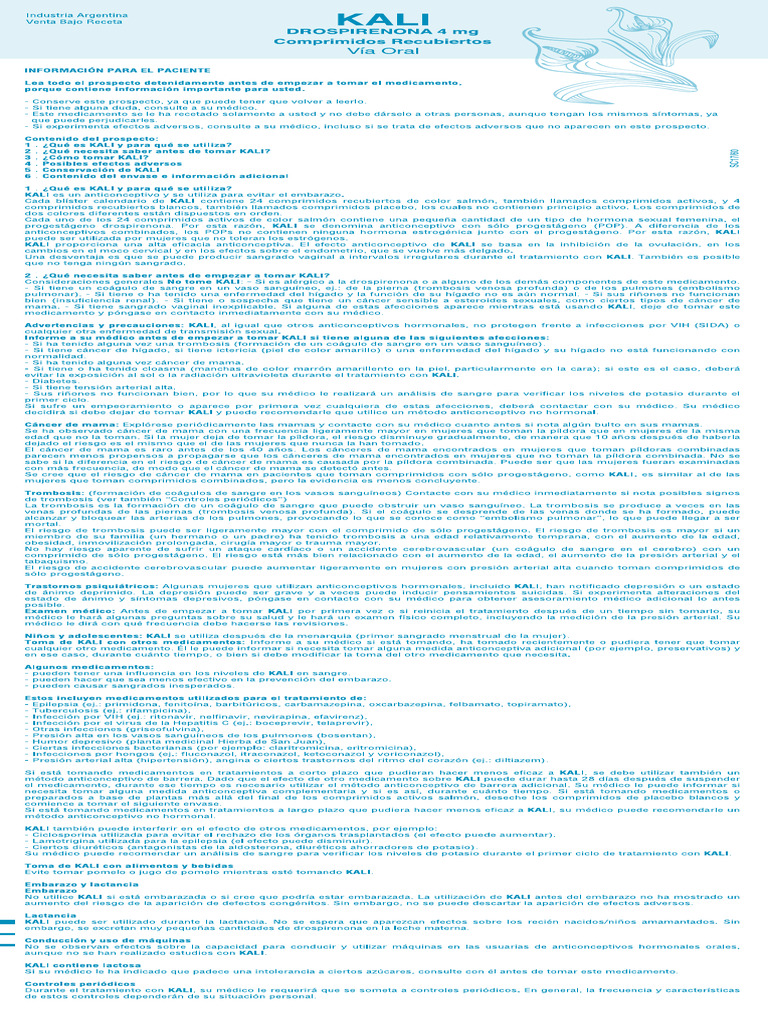 Prospecto Kali | PDF