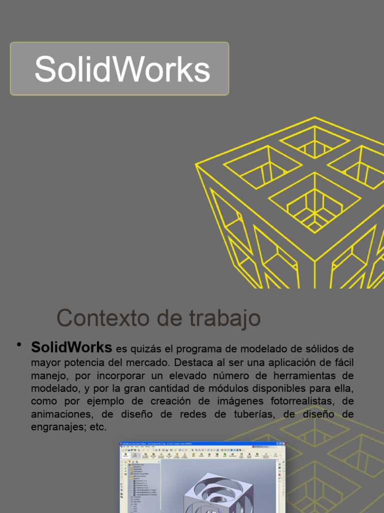 Intro 2 de Solidworks | PDF | Software | Diseño asistido por ordenador