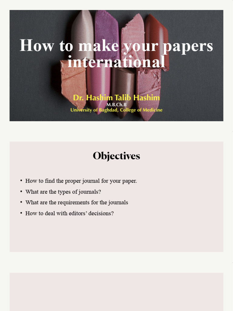How To Make Your Paper International | PDF | Mammography | Breast Cancer
