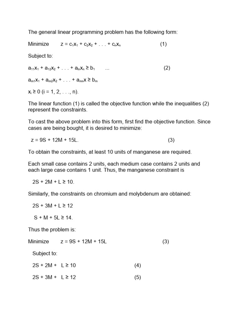 Programming Problem Download Free Pdf Mathematical Optimization Linear Programming