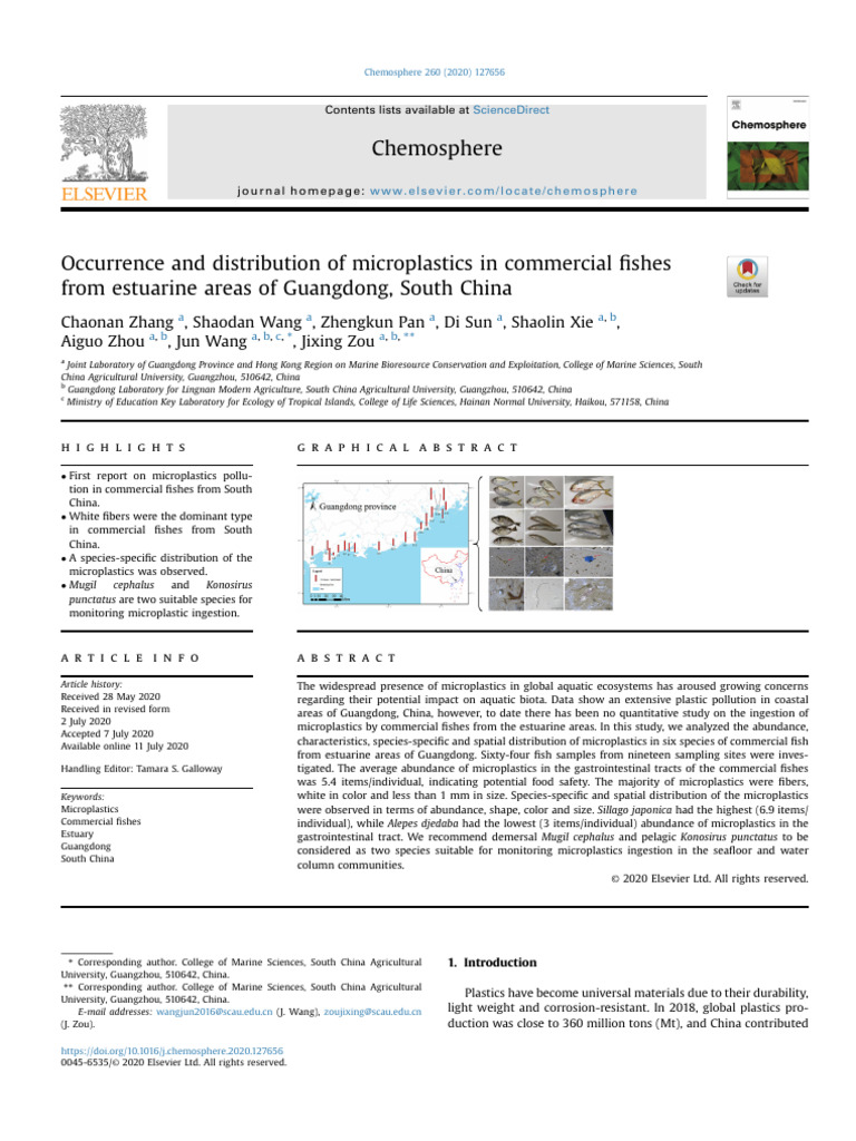 Occurrence And Distribution Of Microplastics In Co Pdf Oceans Plastic