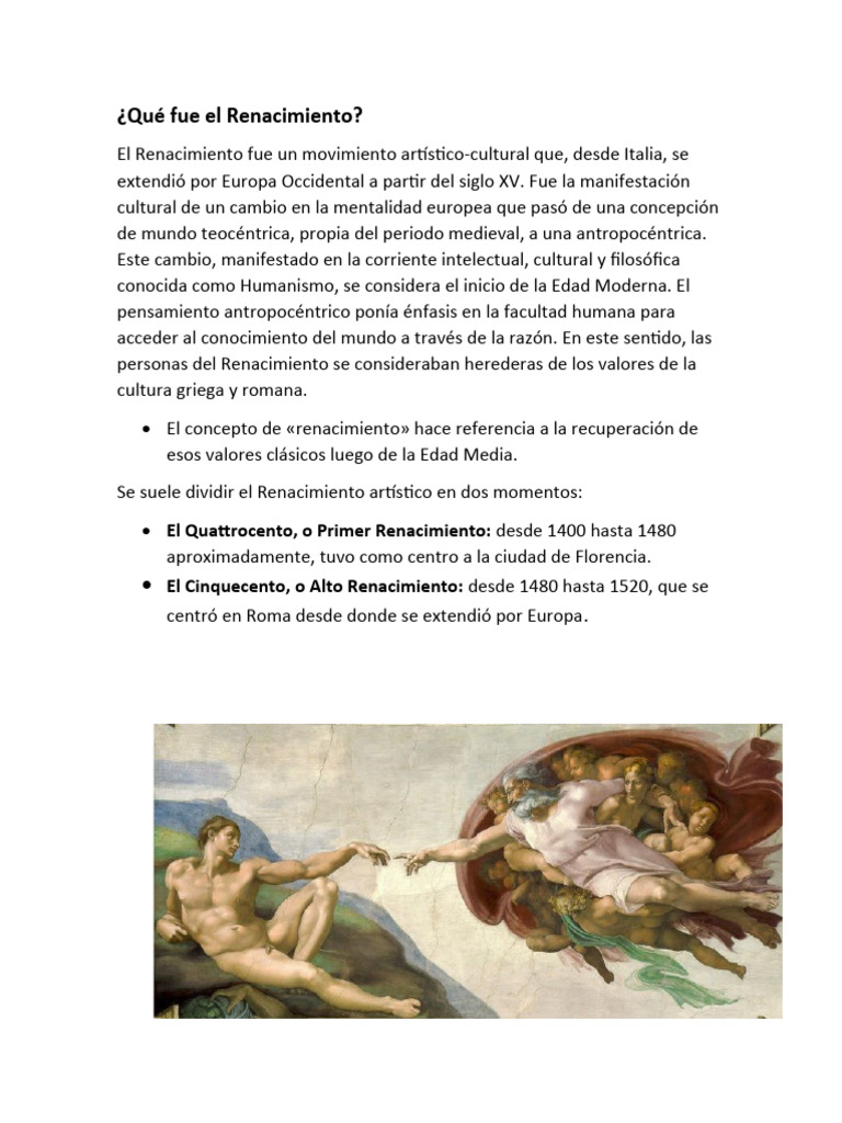 Qué Fue El Renacimiento | PDF | Renacimiento | Florencia