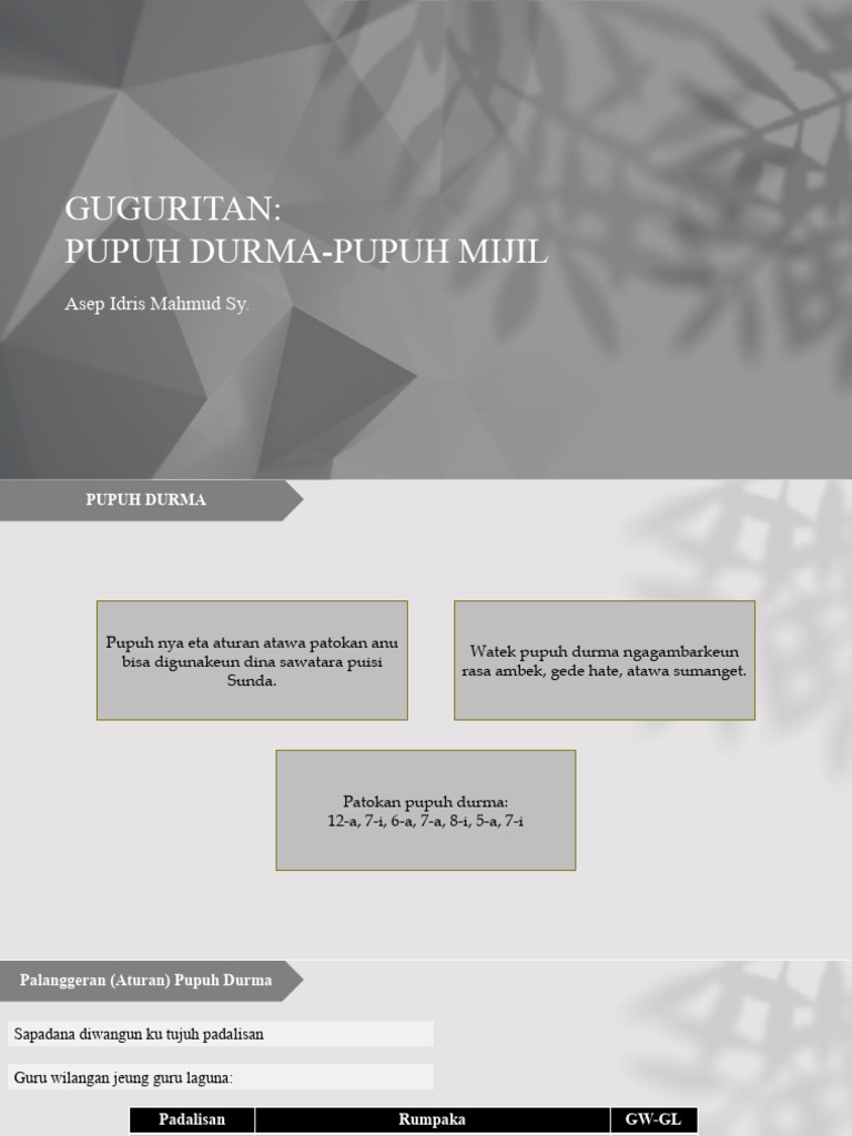 Materi + Pancen 13 Guguritan | PDF