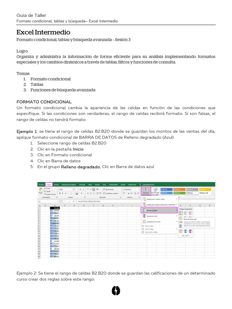 Guia Excel Intermedio- Sesion 03 | Descargar gratis PDF | Microsoft ...